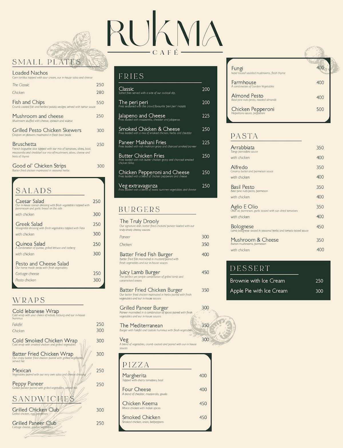 Menu at CAFE RUKMA, Greater Noida