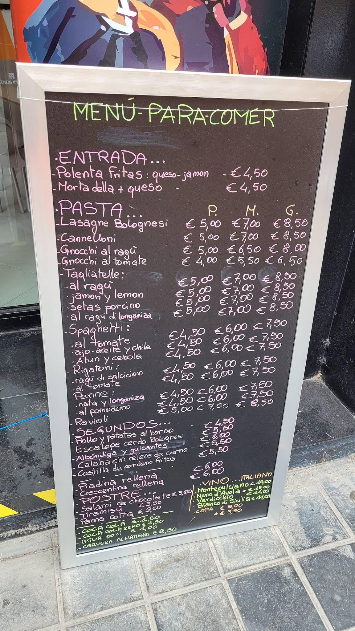 Carta del restaurante CASA COMIDA DR. BALANZONE, Valencia