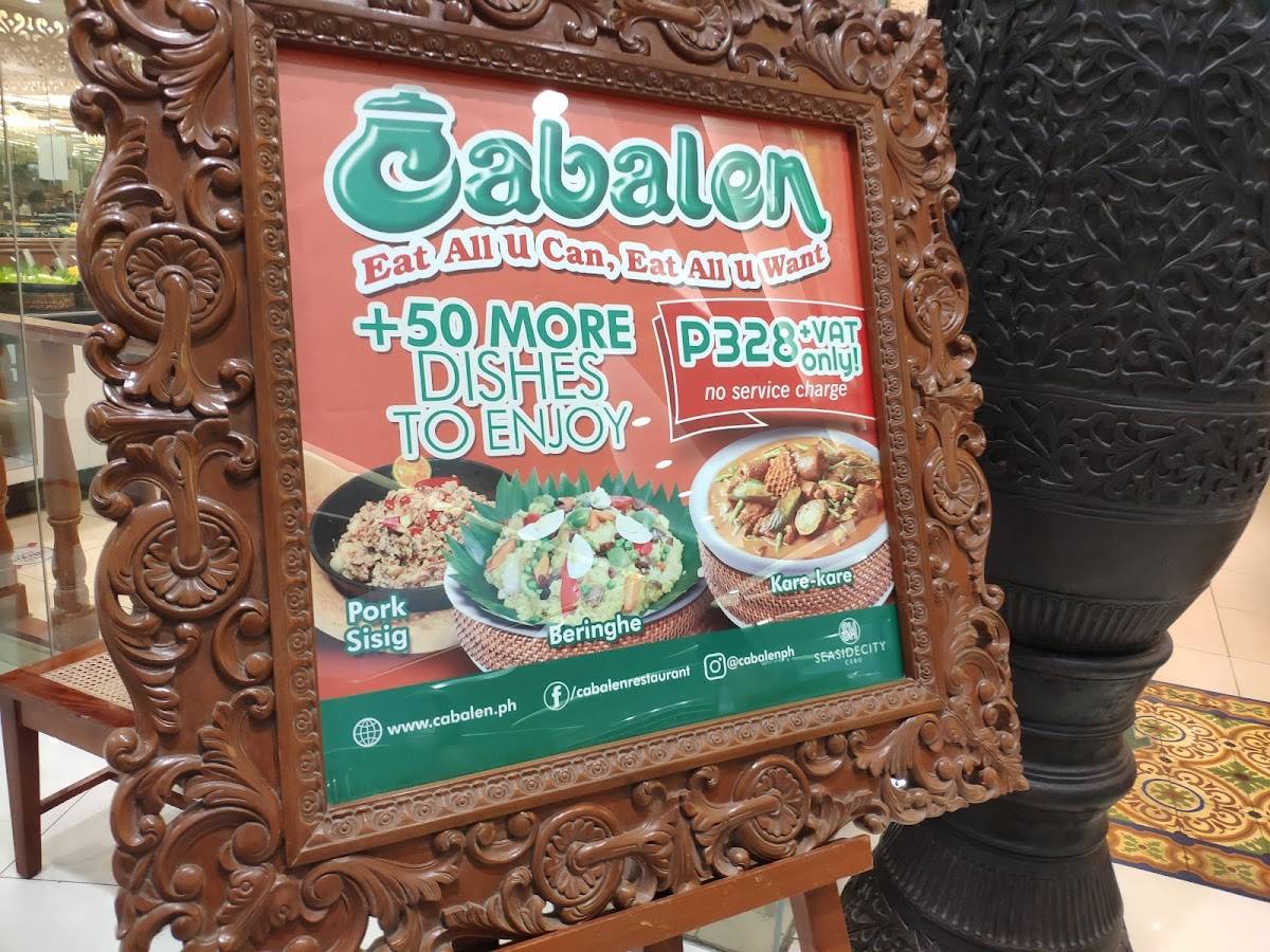 Menu at Cabalen restaurant, Cebu City, Lower Ground Floor