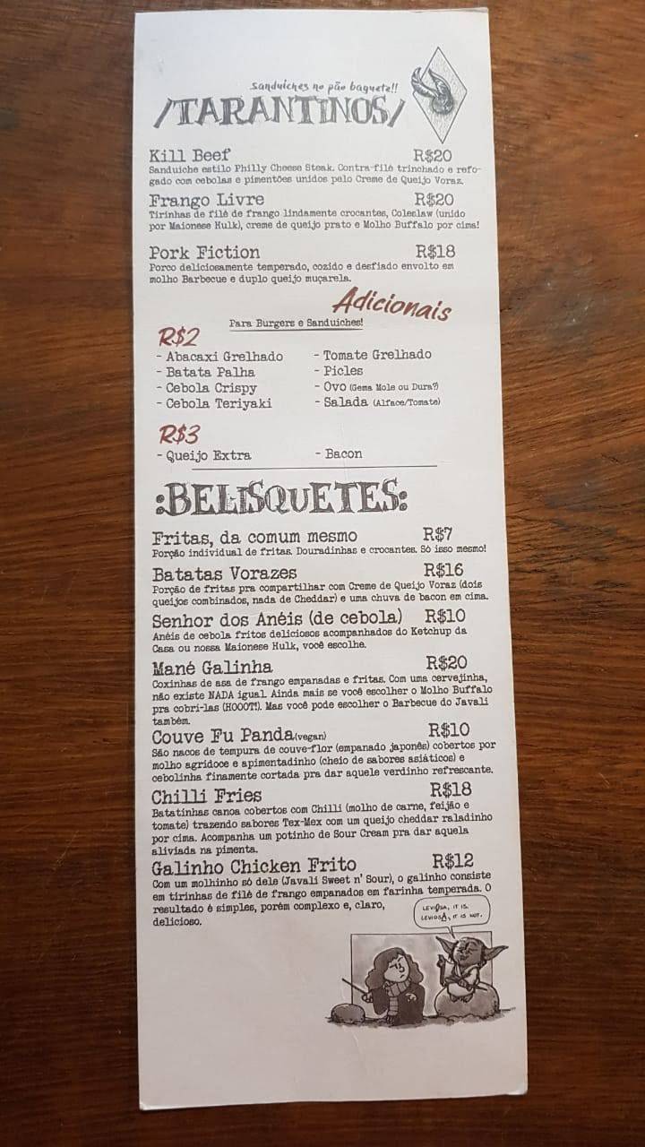 Menu em Cabeça de Javali - Burger House restaurante, Teresina, R ...