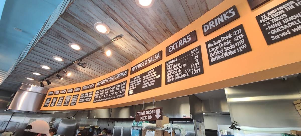 Menu at Cabo Bob's restaurant, Houston