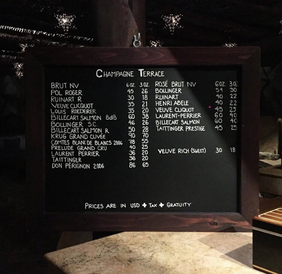 Menu at El Farallon restaurant, Cabo San Lucas, Cam. del Mar 1