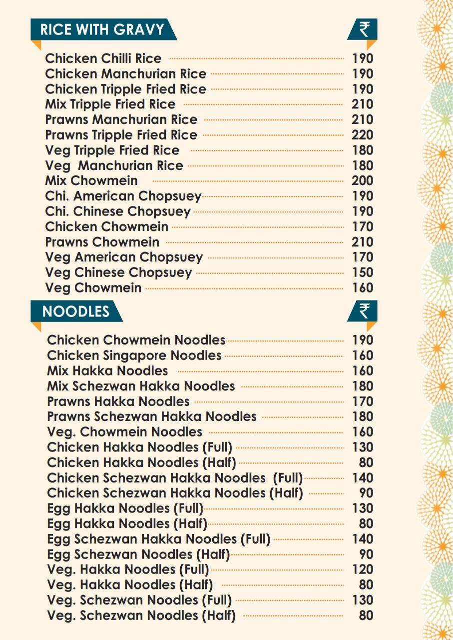 Menu at Cafe Ajwa : Chinese, Mughlai & Indian food Restaurant in ...