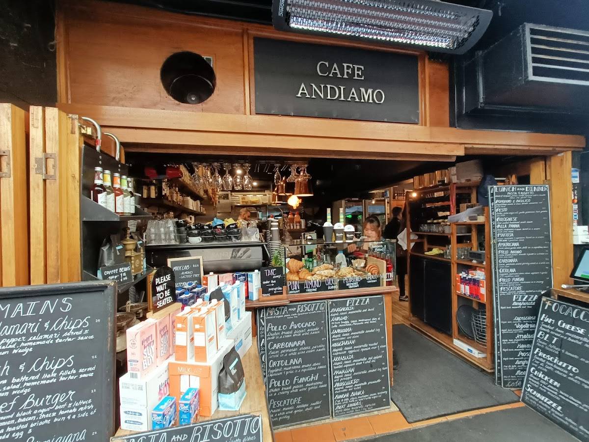 Menu at Cafe Andiamo, Melbourne