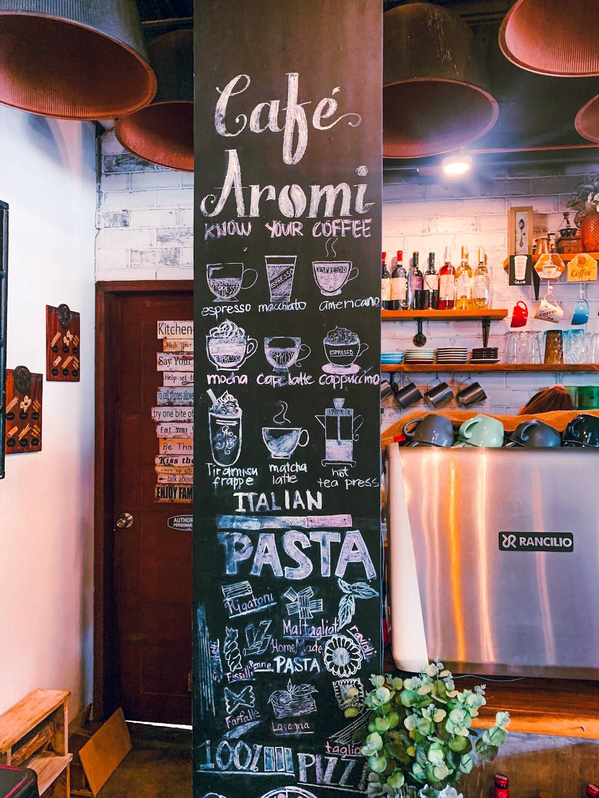 Menu at Cafe Aromi, Bantay, Rizal Ave