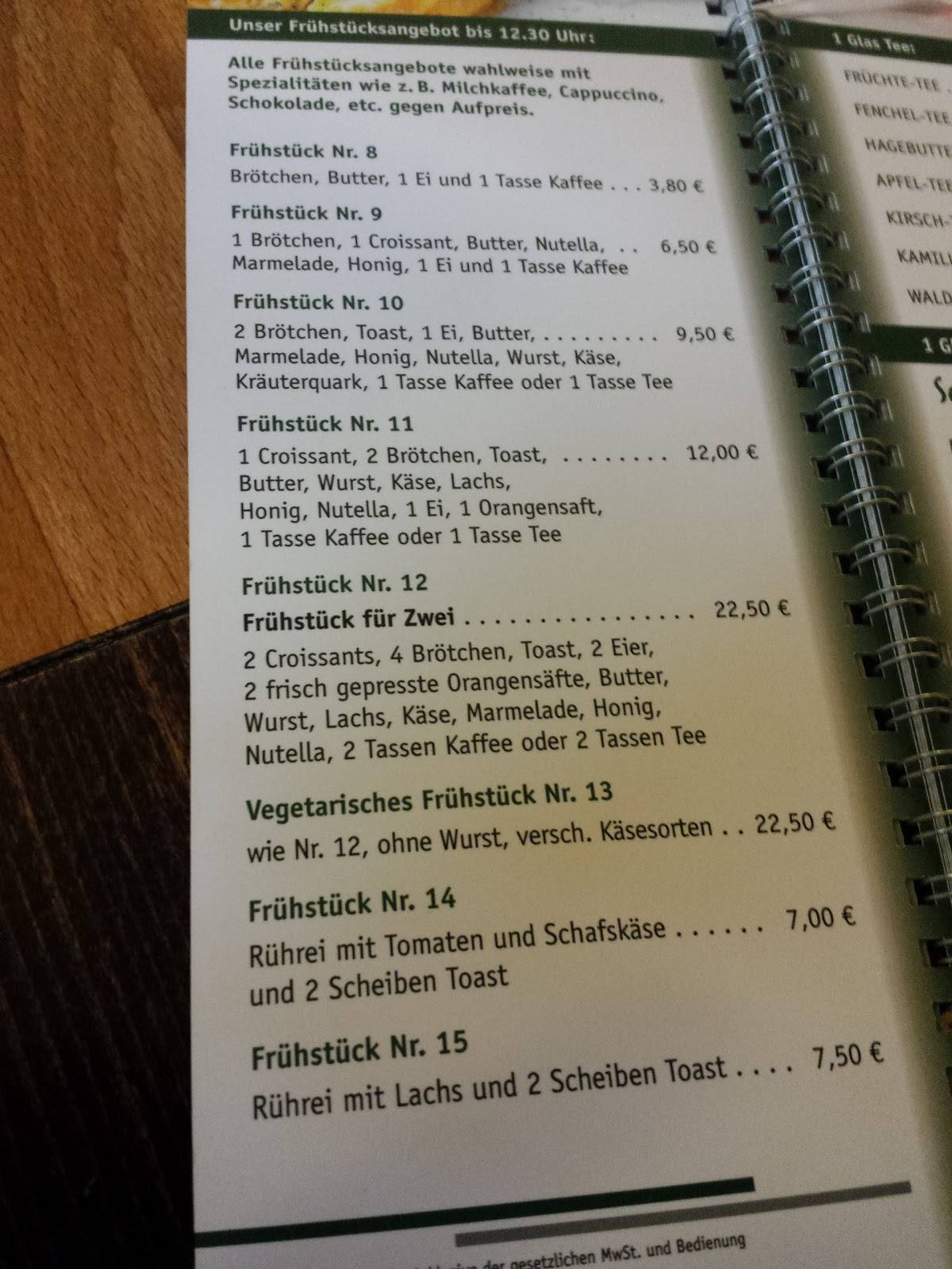 Speisekarte von Café-Bistro Hemingway cafe, Eschwege