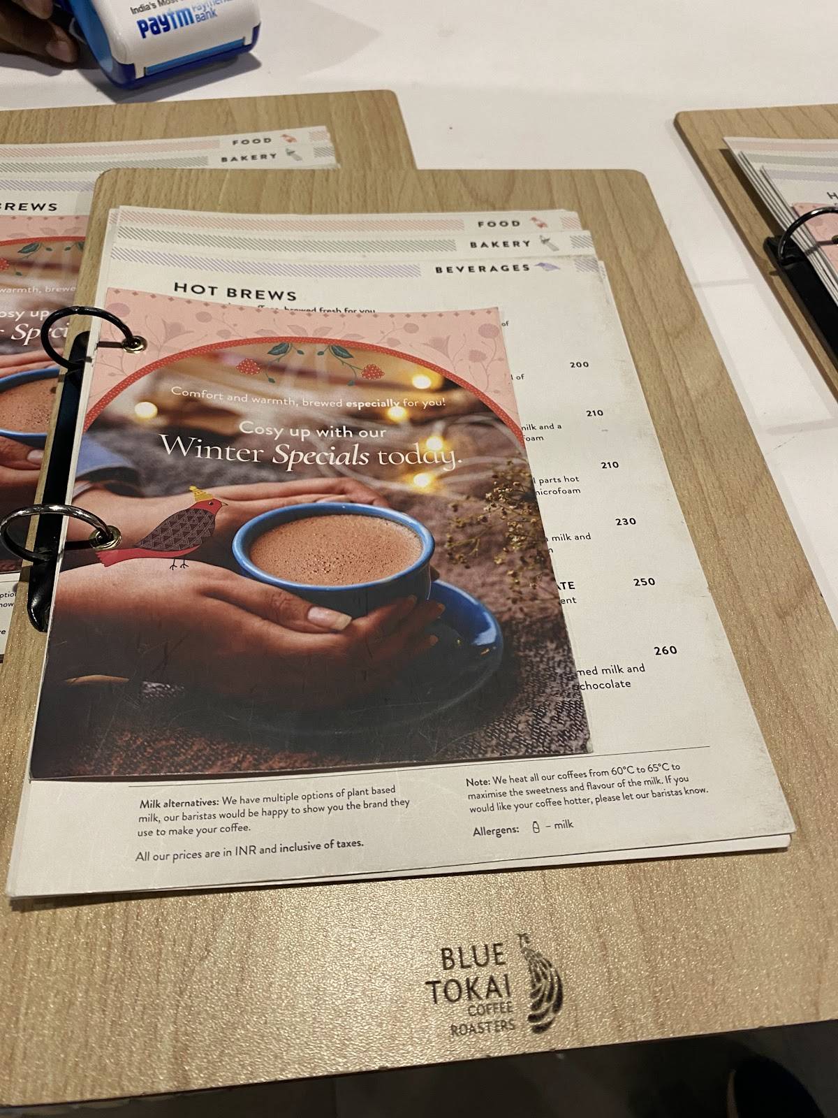Menu at Blue Tokai Coffee Roasters HSR Layout, Bengaluru