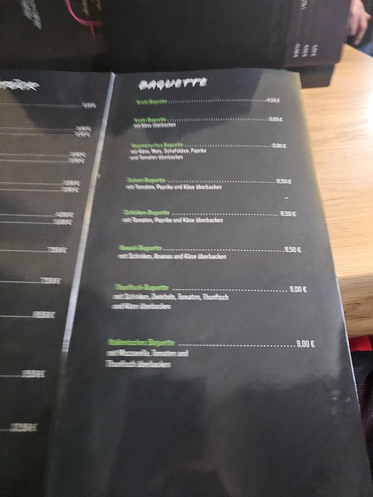 Speisekarte von Café-Bistro Hemingway cafe, Eschwege