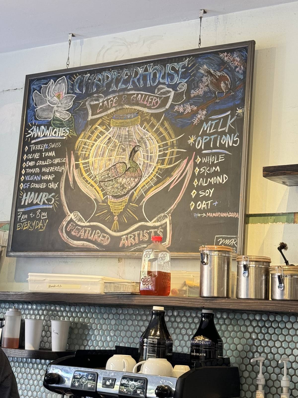 Menu at Chapterhouse Cafe & Gallery, Philadelphia