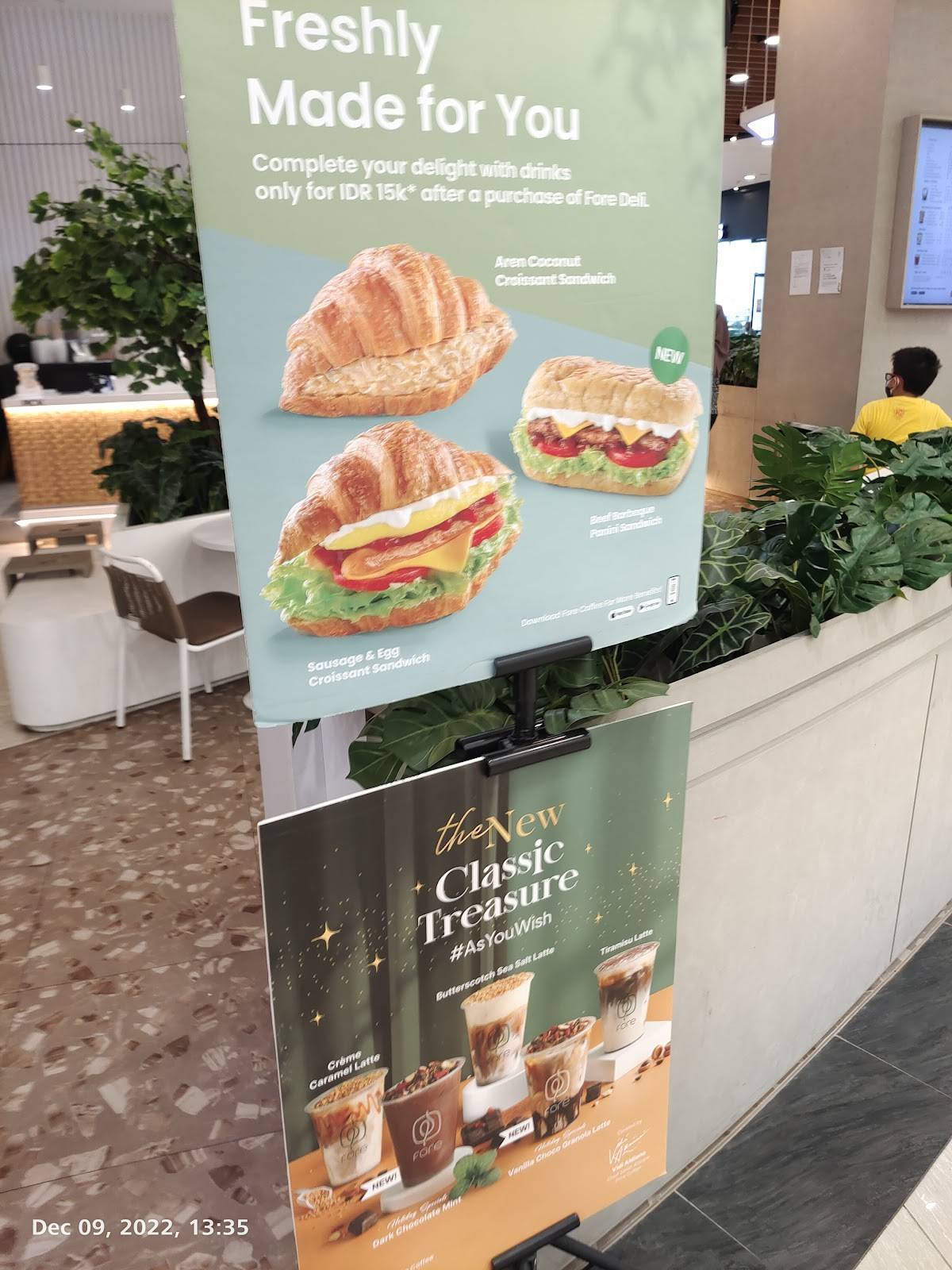 Carta del café Fore Coffee - AEON Mall Sentul, Citaringgul