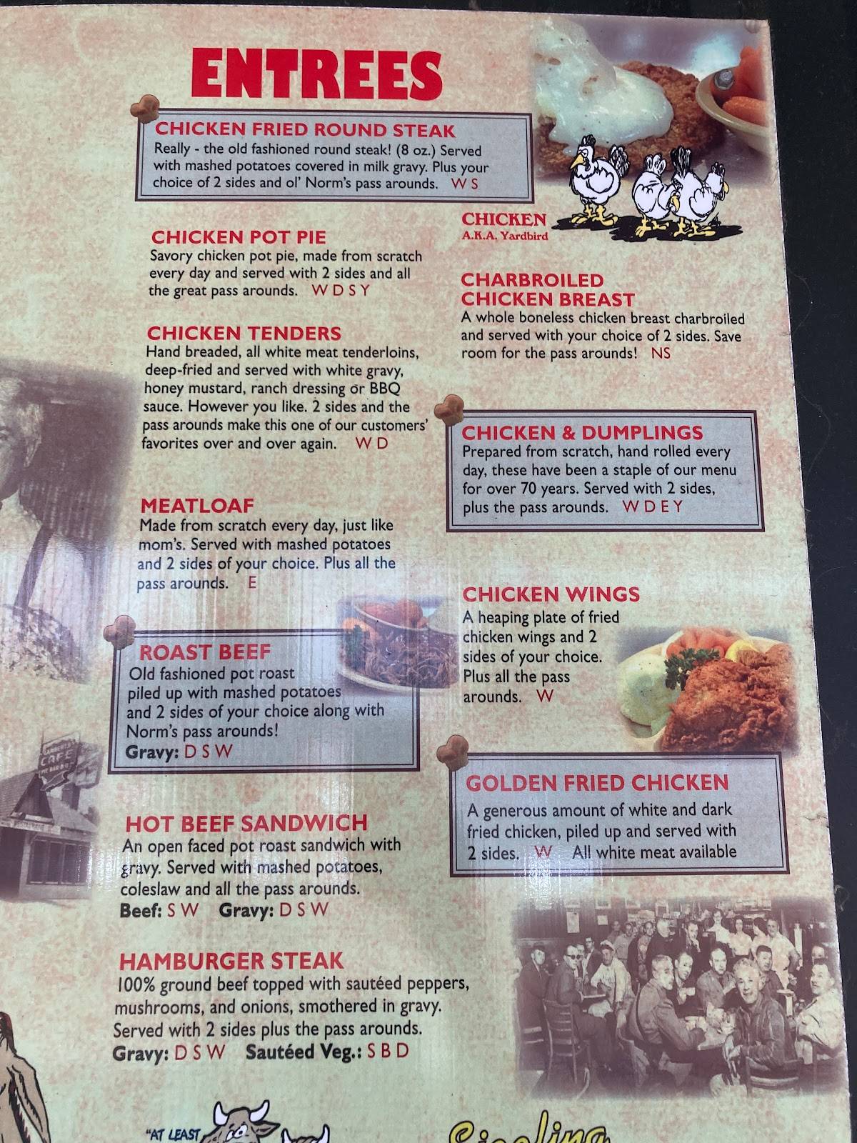 Menu at Lambert's Cafe, Foley, S McKenzie St
