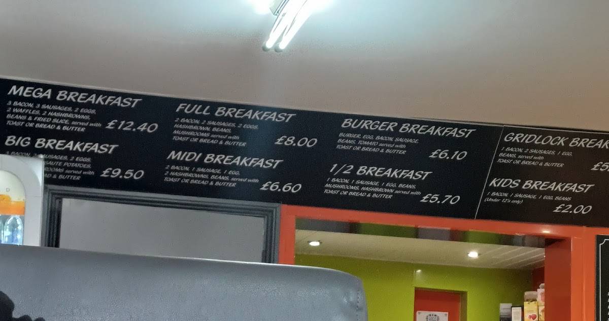 Menu at Lighthouse Diner cash only. cafe, Lowestoft