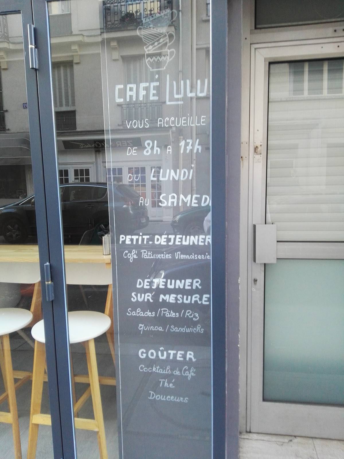 Menu at Café Lulu, Paris
