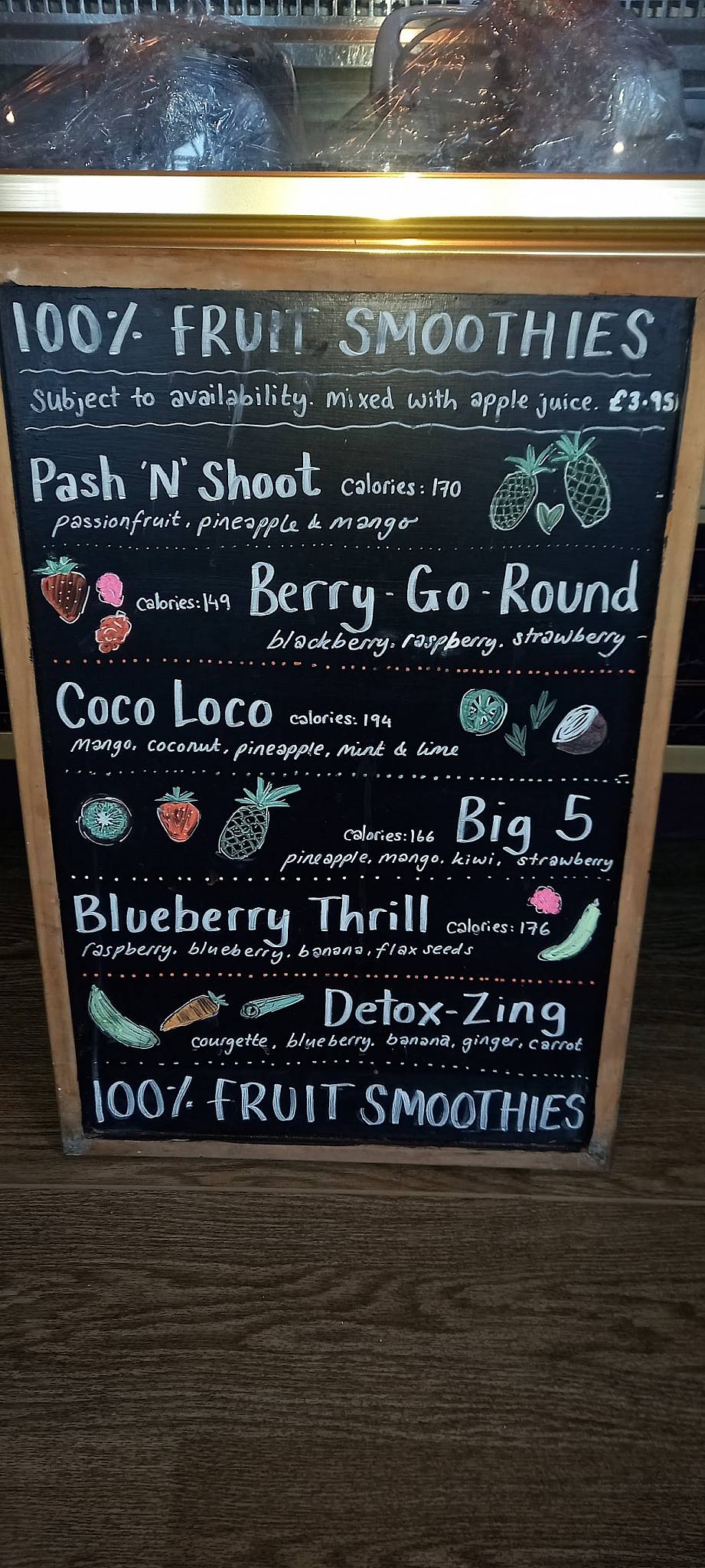 Menu at Ma Bakers Cafe @ World of Water, Ribby-with-Wrea