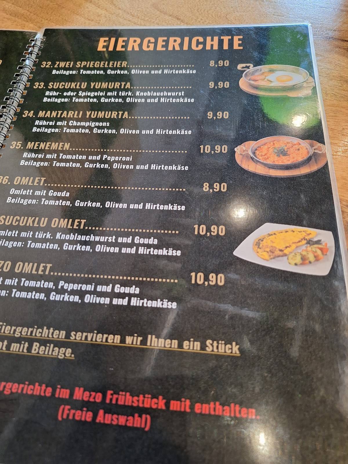 Carta de Café Mezo, Cuxhaven