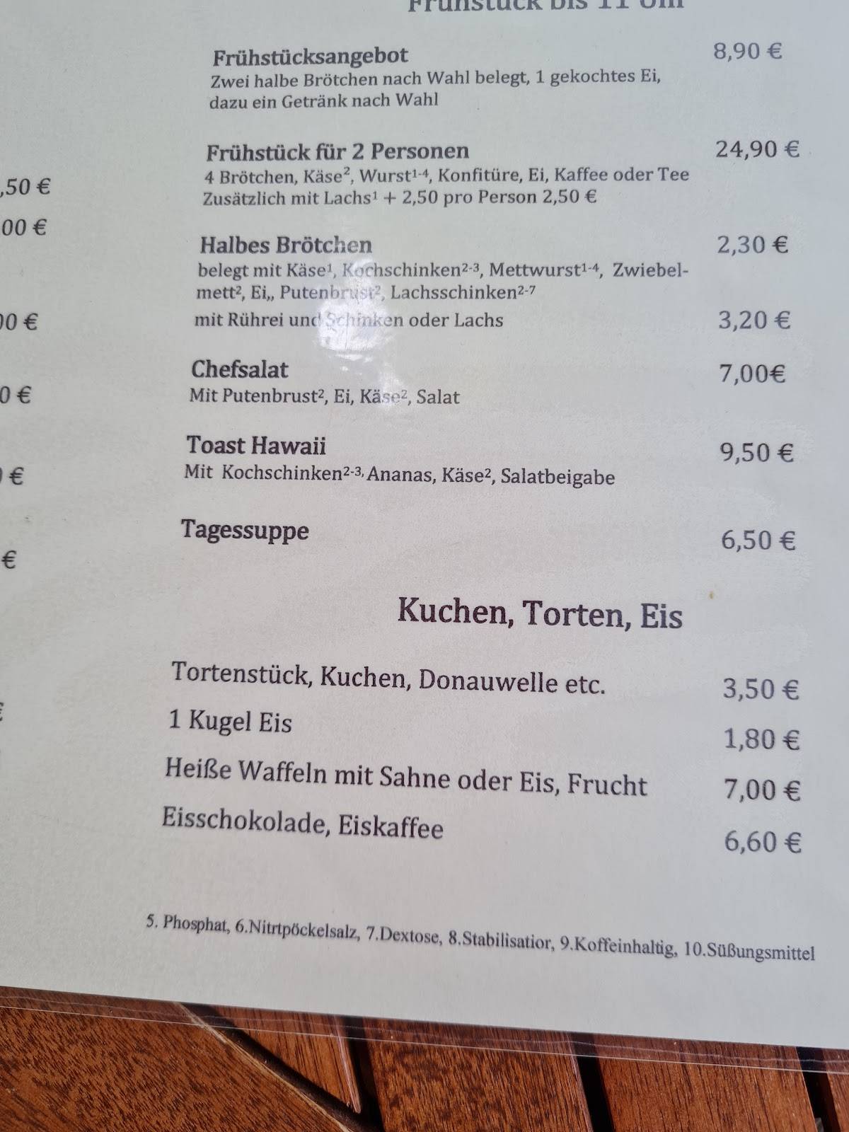 Speisekarte von Cafe Moni, Lübeck
