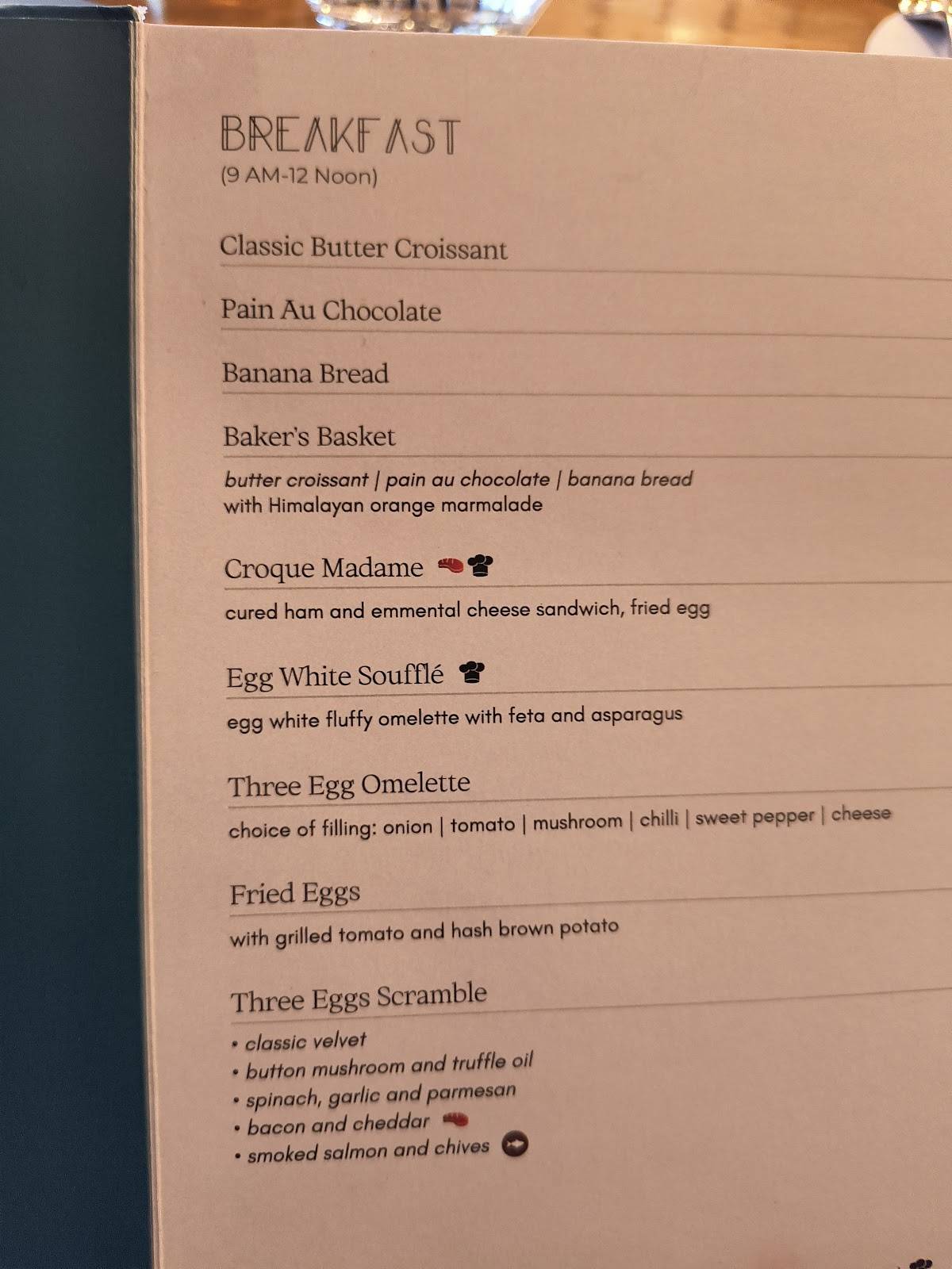Menu at Cafe Olio, Chandigarh