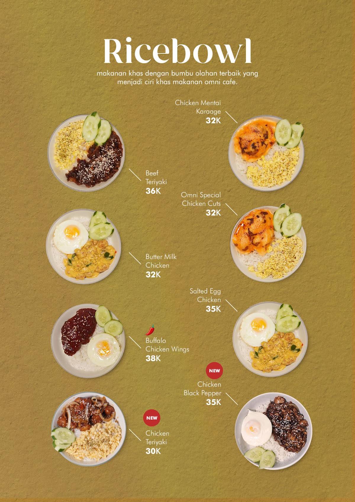 Menu at Omni Cafe Indonesia, Singkawang