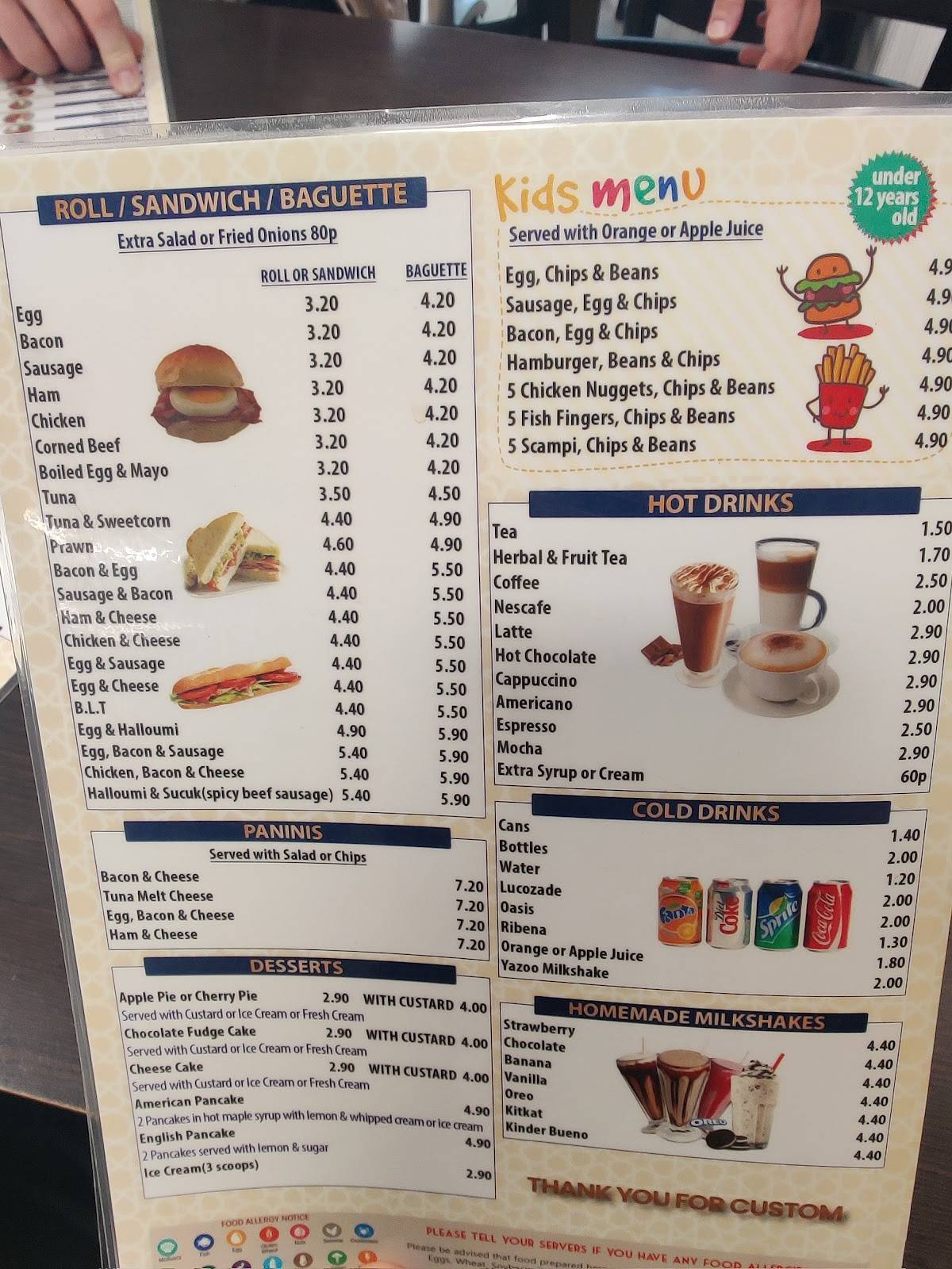 Menu at Swell Cafe, Orpington