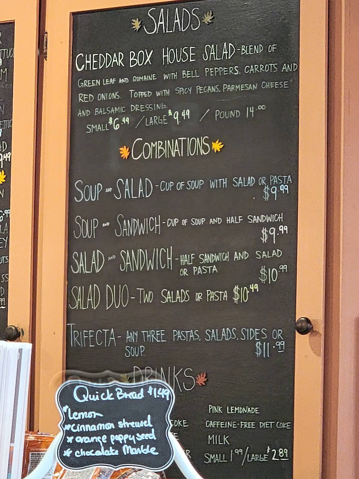 Menu at The Cheddar Box Cafe, Louisville, Shelbyville Rd # 103