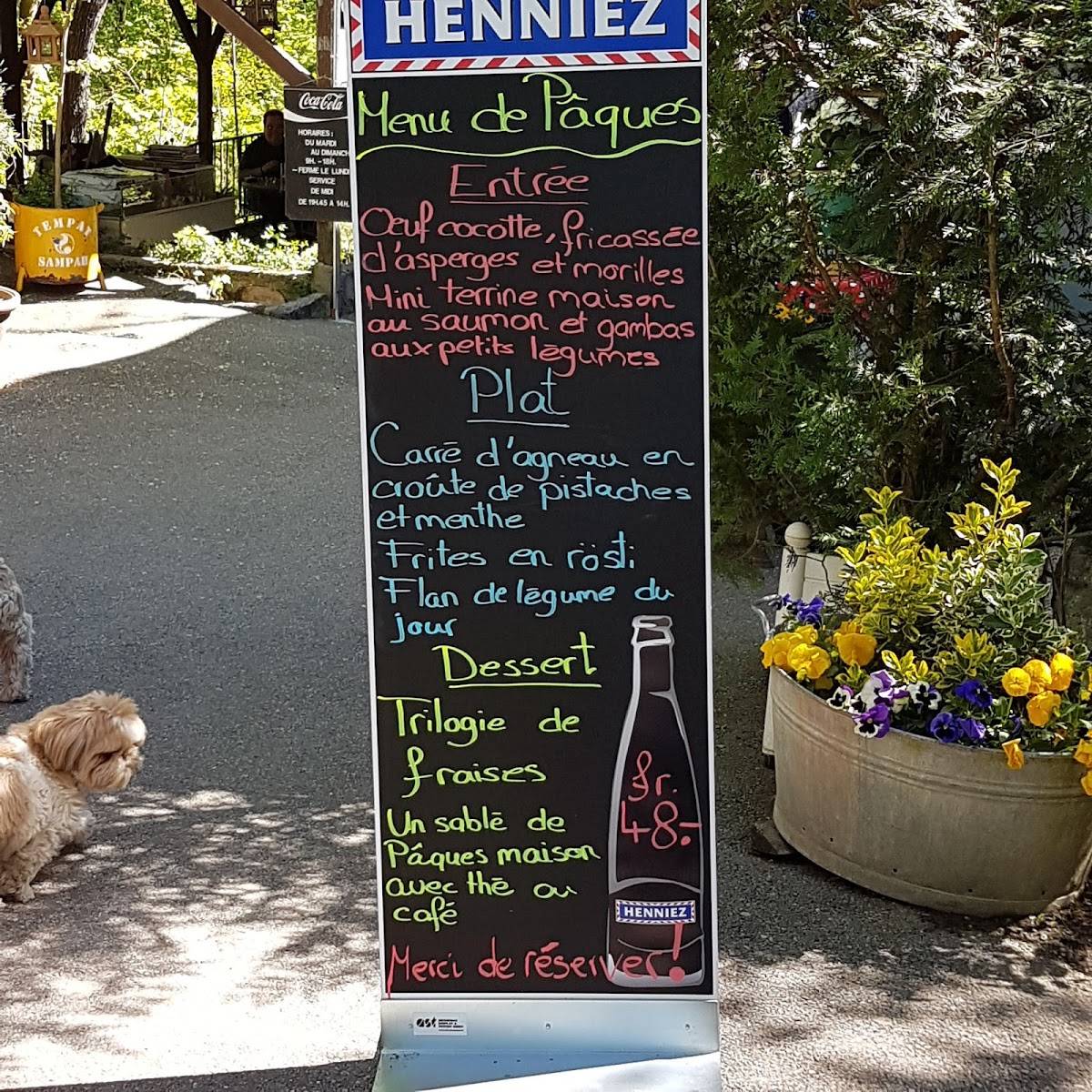 Menu au Café de la Tour, Lancy, Chem. de la Bâtie 32