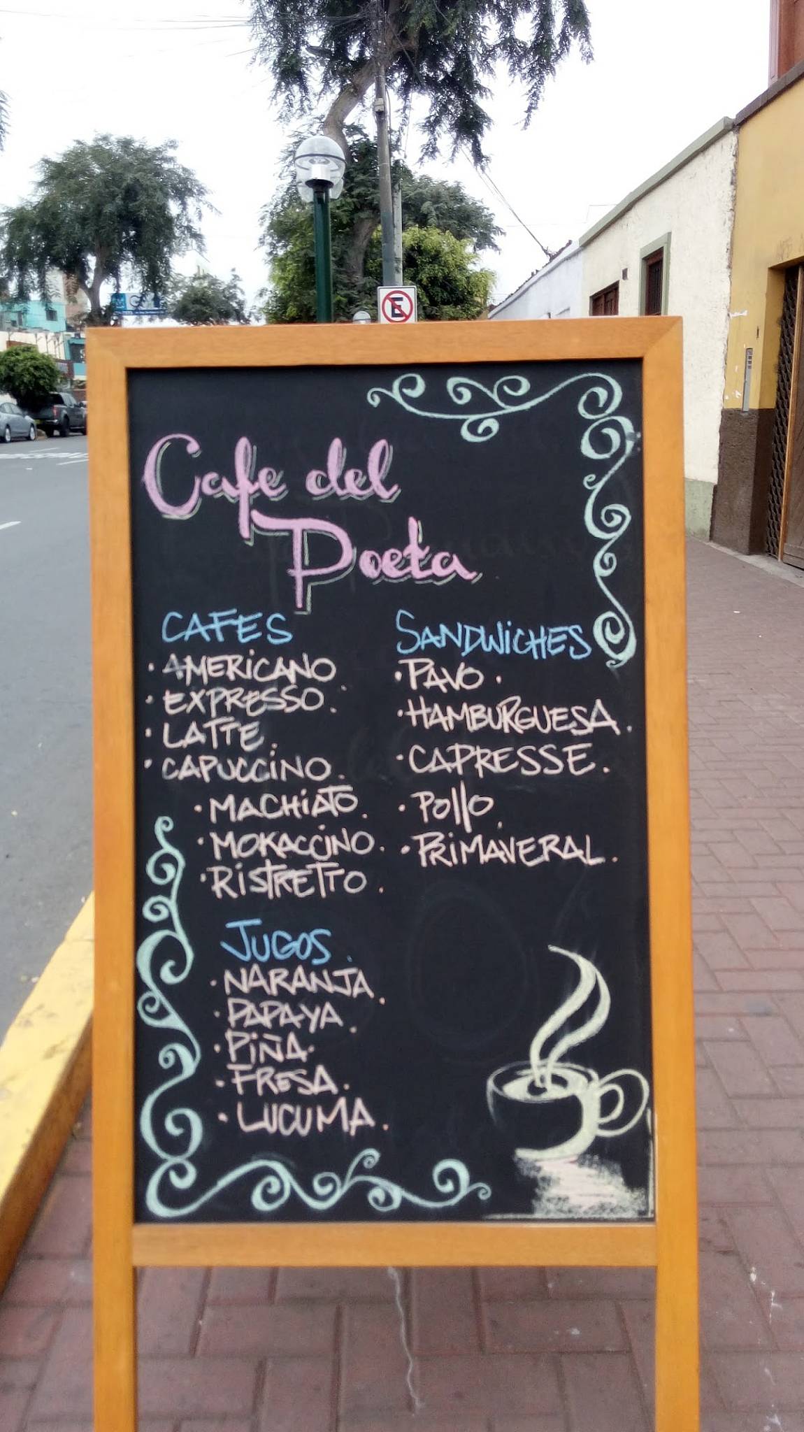 Carta de Café del Poeta, Barranco