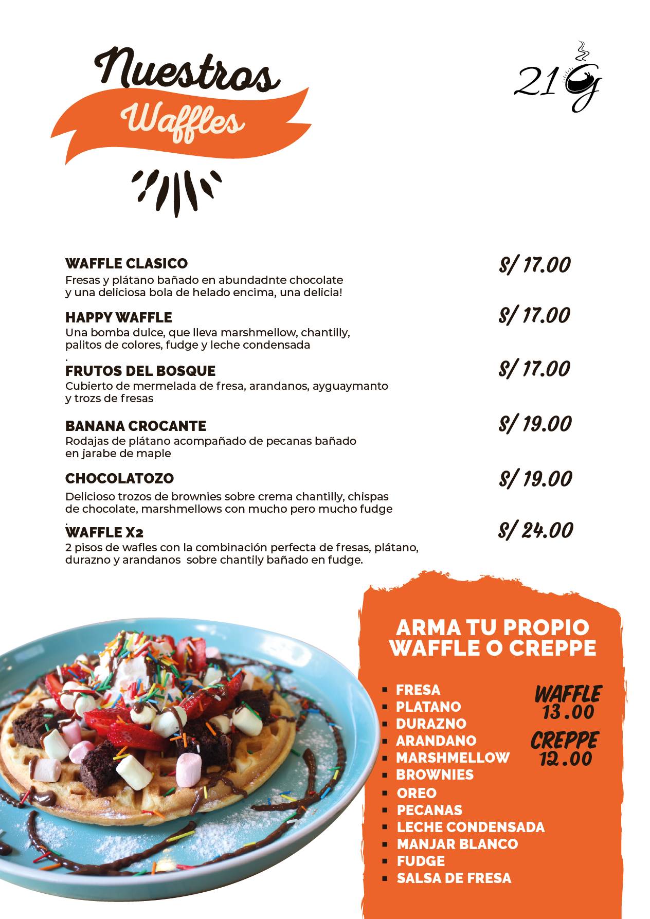 Carta de 21 grados cafeteria, Carmen de la Legua Reynoso