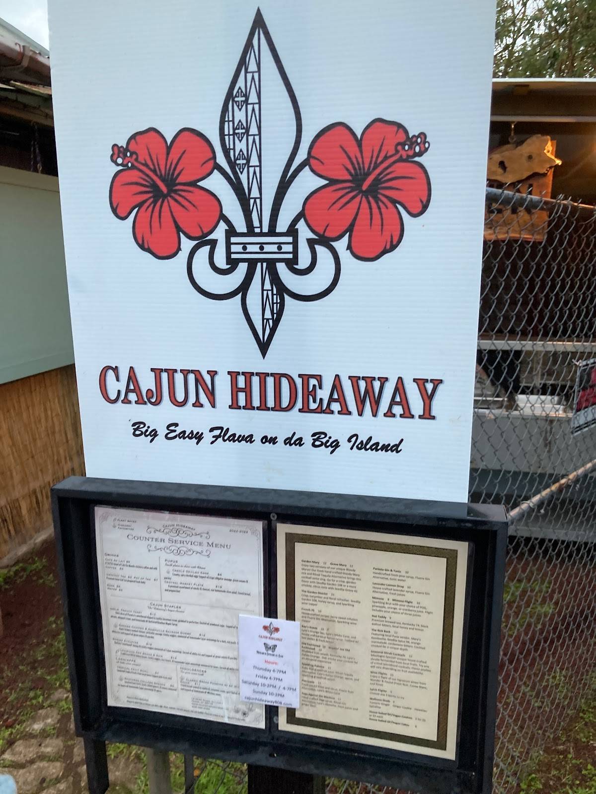 Menu at Cajun Hideaway DELIVERY ONLY restaurant, Pāhoa
