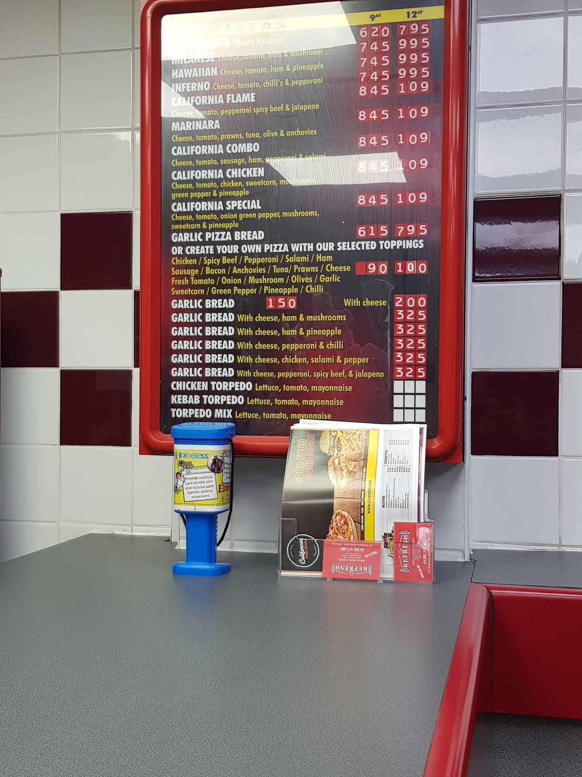 Menu at California Fried Chicken & Pizza fast food, Poole, 343 ...