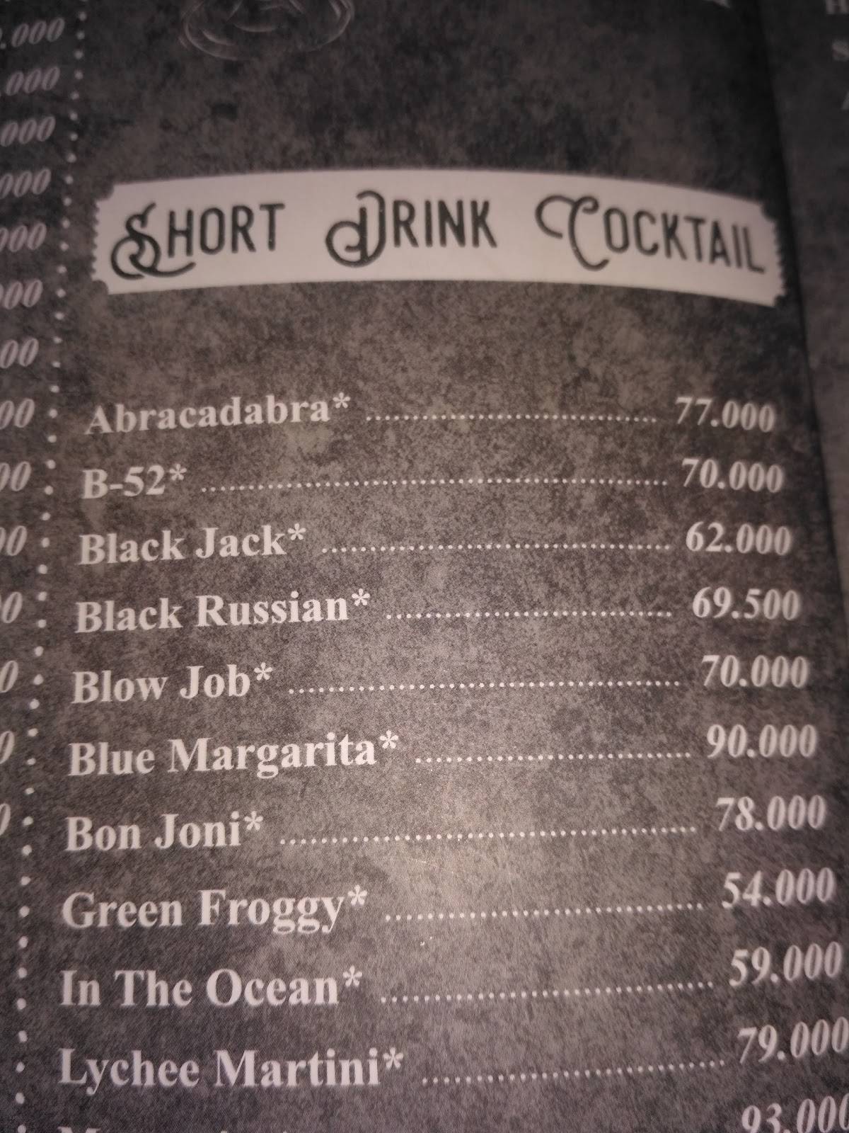 Menu at Camden Bar, Jakarta, Jl. Cikini 2 No.1