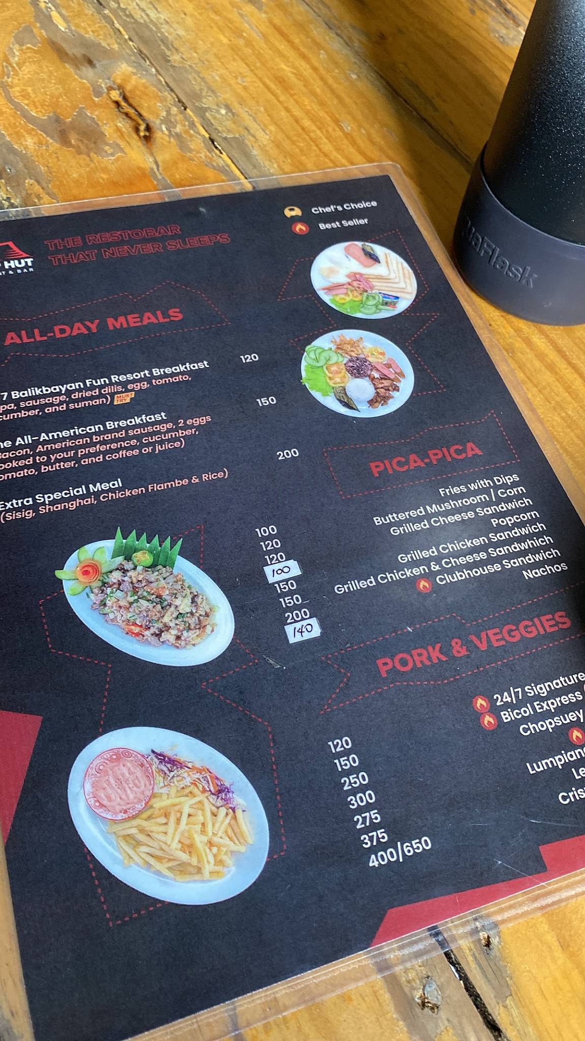 Menu at Camp Hut Restaurant, Taguig