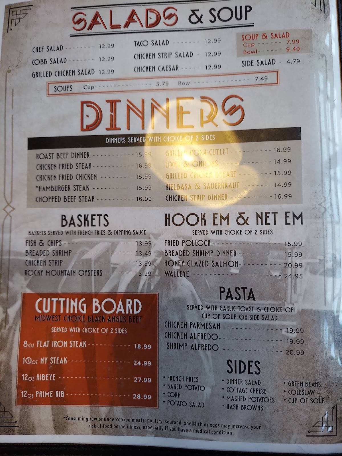Menu at Capones Bar and Grill, North Platte