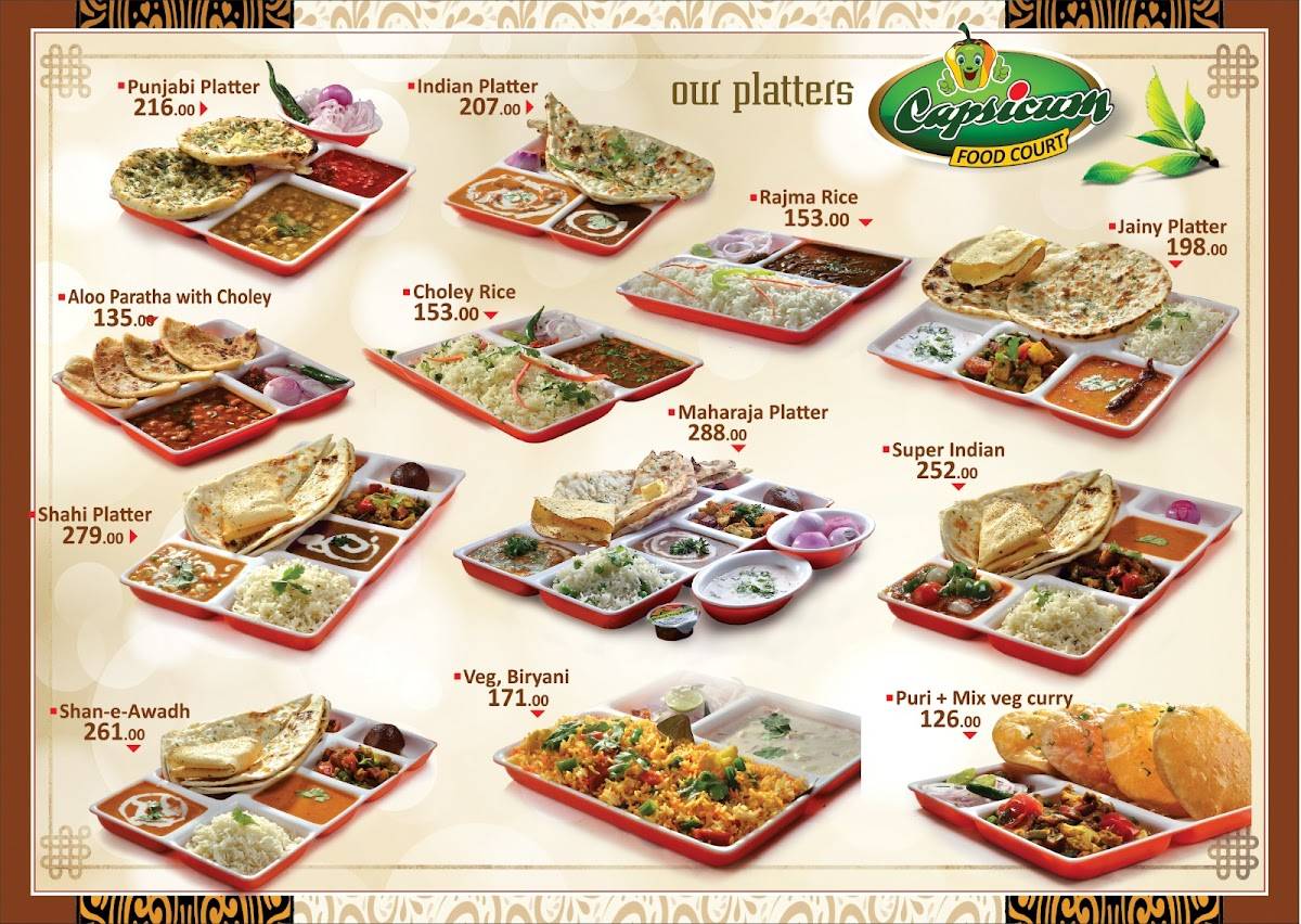 Menu at Capsicum Food Court Best Restaurant in Varanasi Best Family ...