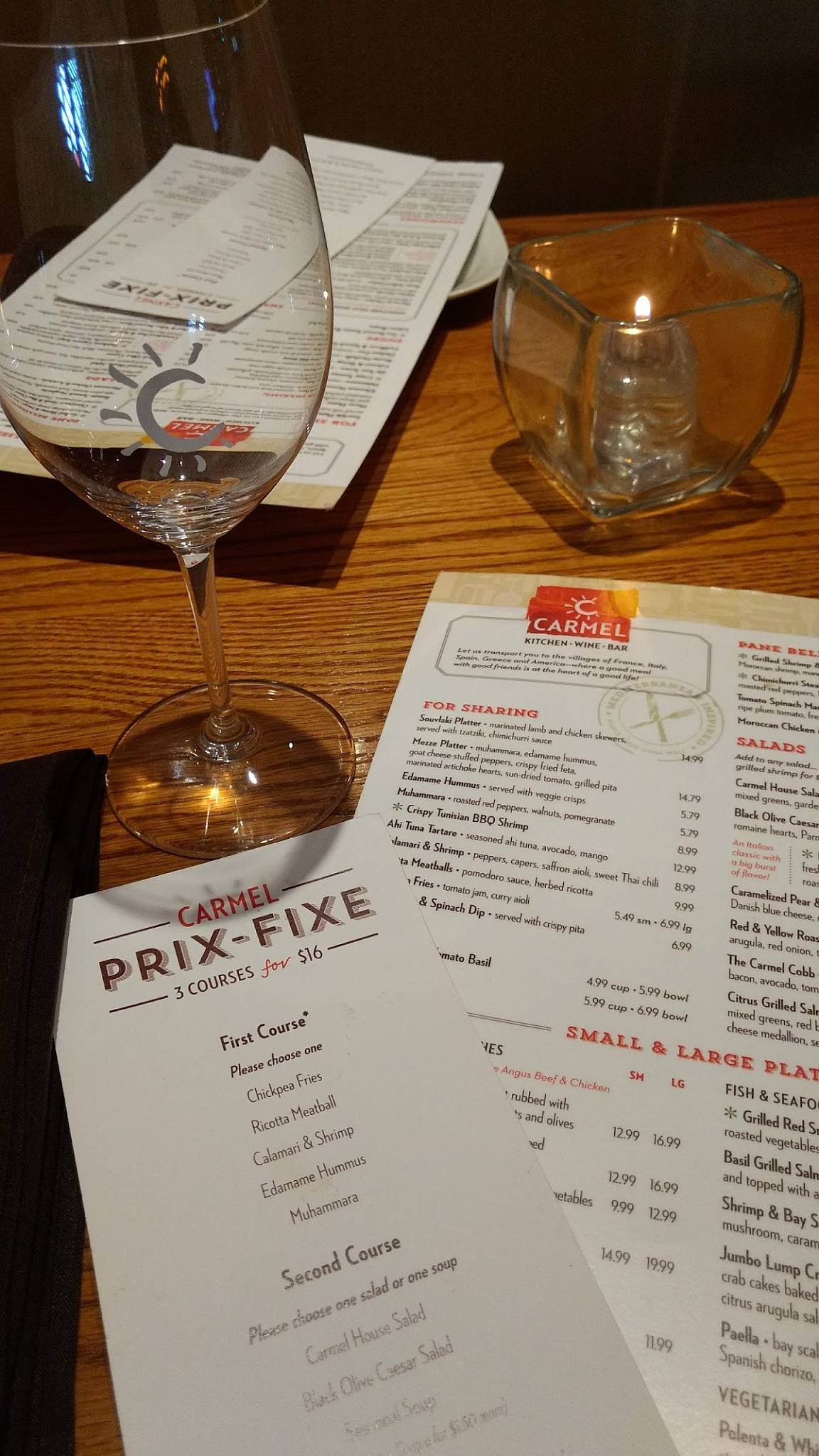 Menu at Carmel Kitchen & Wine Bar, Allentown