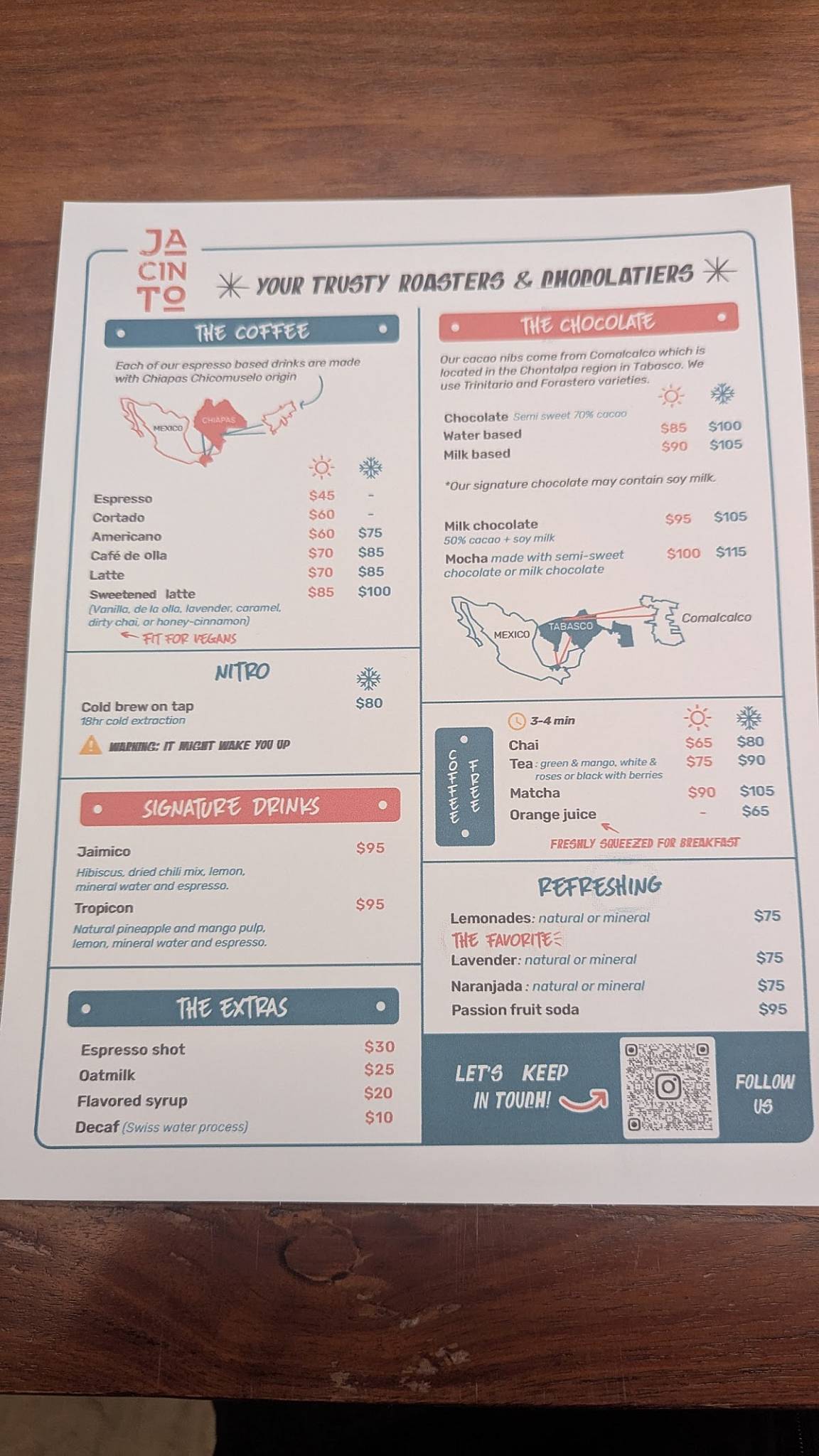 Menu at Carmelita Molino y Cocina restaurant, Tijuana