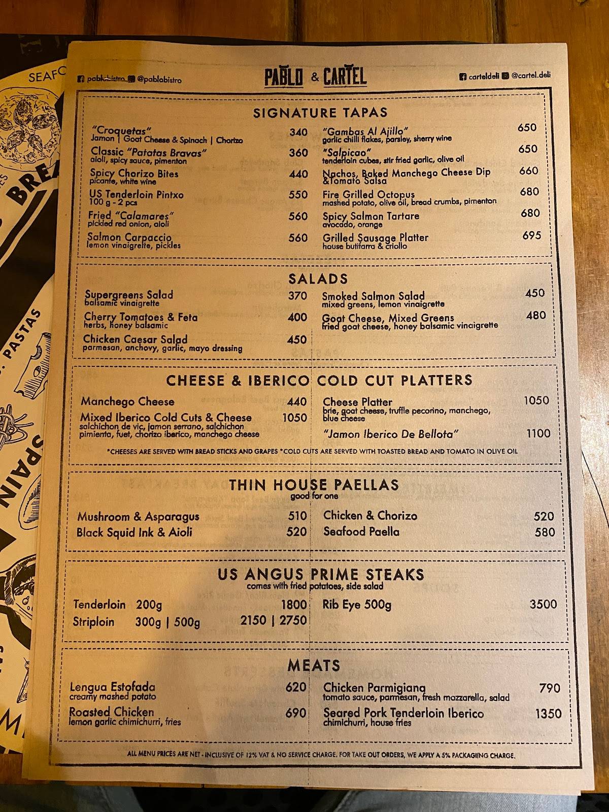 Menu at Cartel Coffee Deli pub & bar, Makati, 119 L.P. Leviste Street