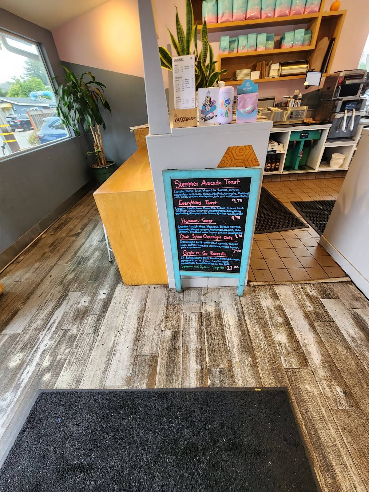 Menu at Cat & Cloud Coffee cafe, Santa Cruz, Portola Dr