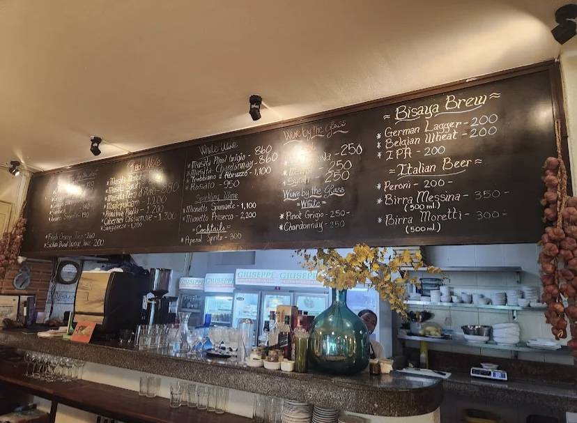 Menu at Giuseppe Pizzeria & Sicilian Roast, Cebu City, Paseo Saturnino
