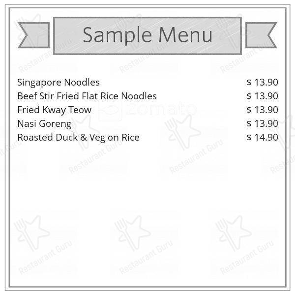 Menu at Central Square Asian restaurant, Altona Meadows