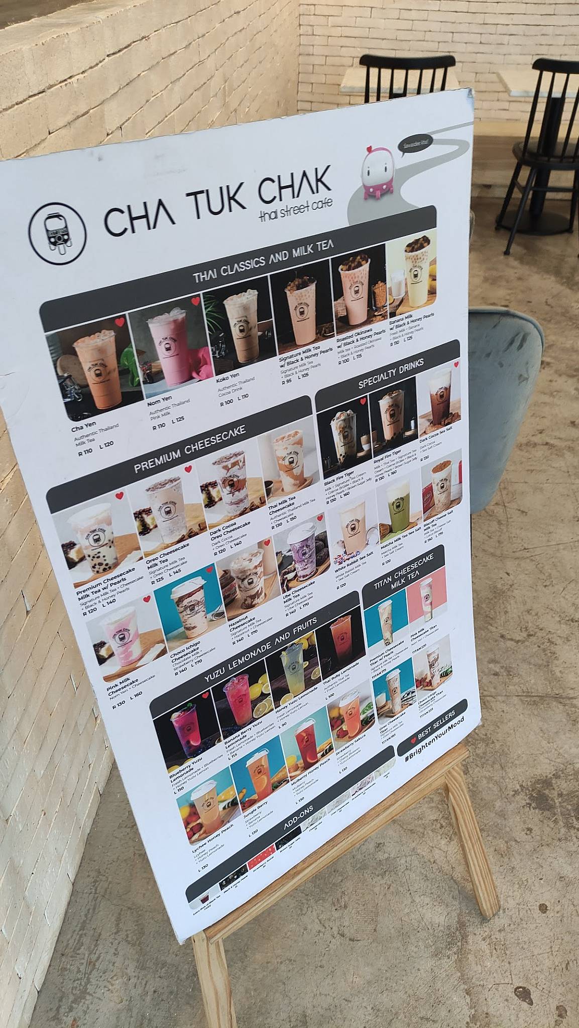 Menu at Cha Tuk Chak - Aurora Boulevard cafe, Quezon City