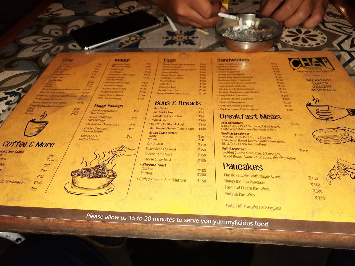 Menu at Chai, Pune, Shop No 2 ABC Farm Chowk 40