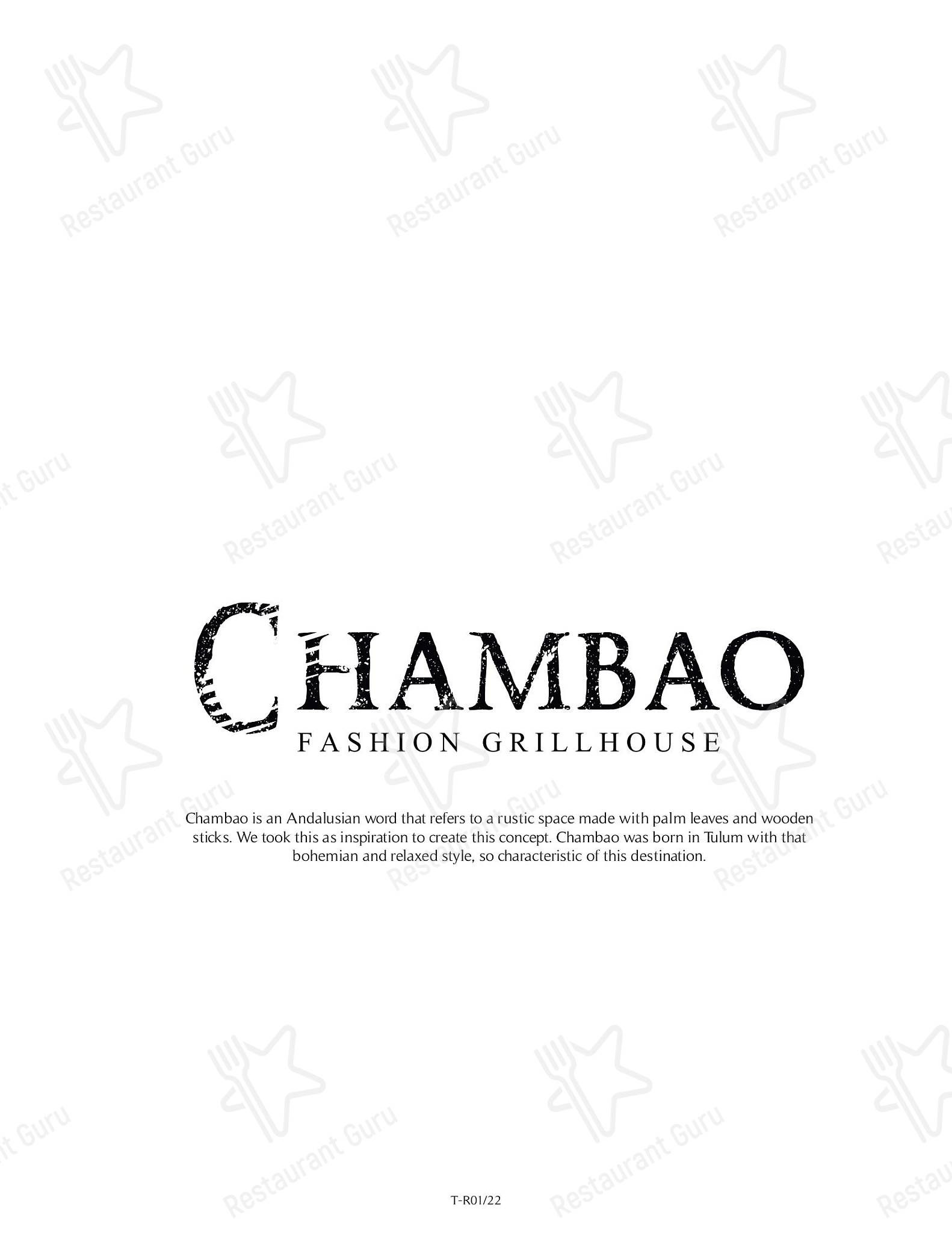 Menu at Chambao Cancun Best Steakhouse in Cancun, Cancún