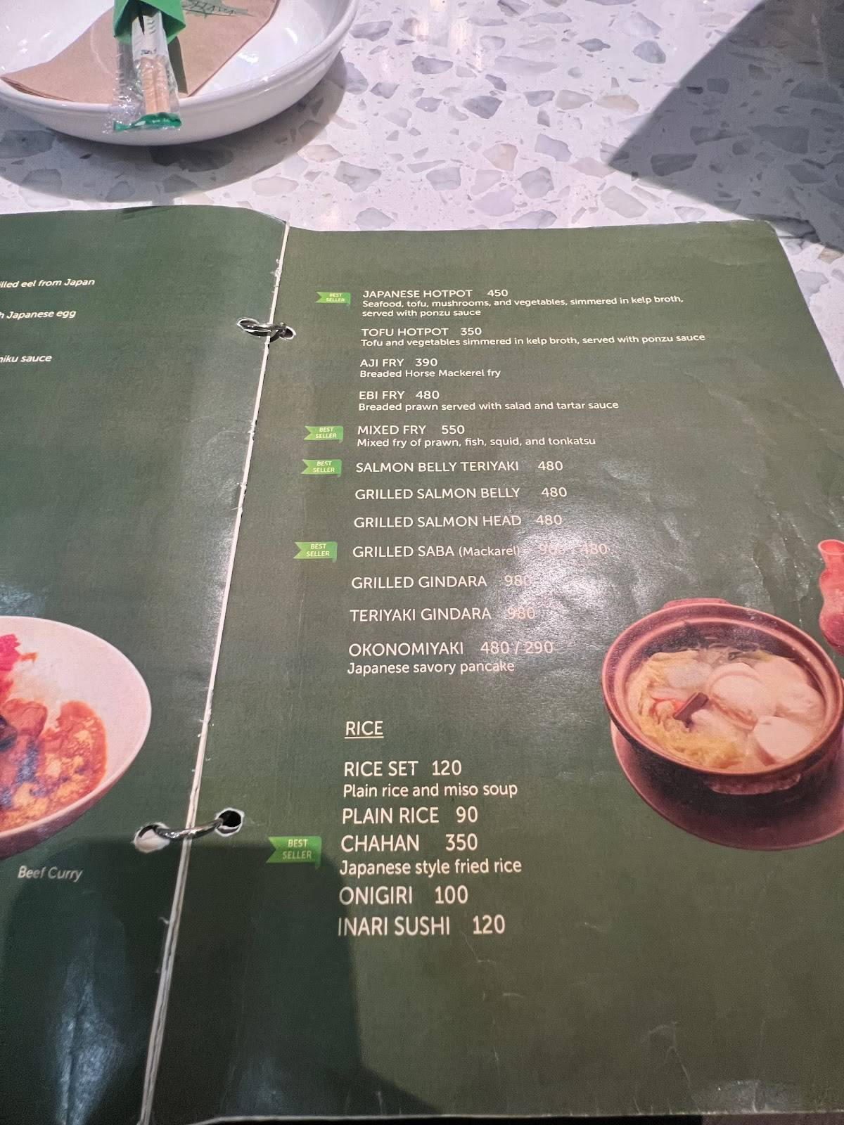 Menu at Chaya - SM City Baguio restaurant, Baguio