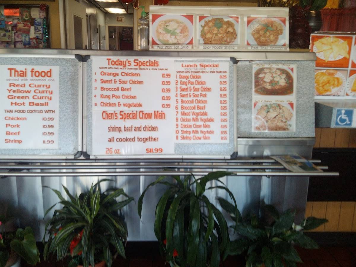 Menu at Chen Golden Palace restaurant, El Cajon