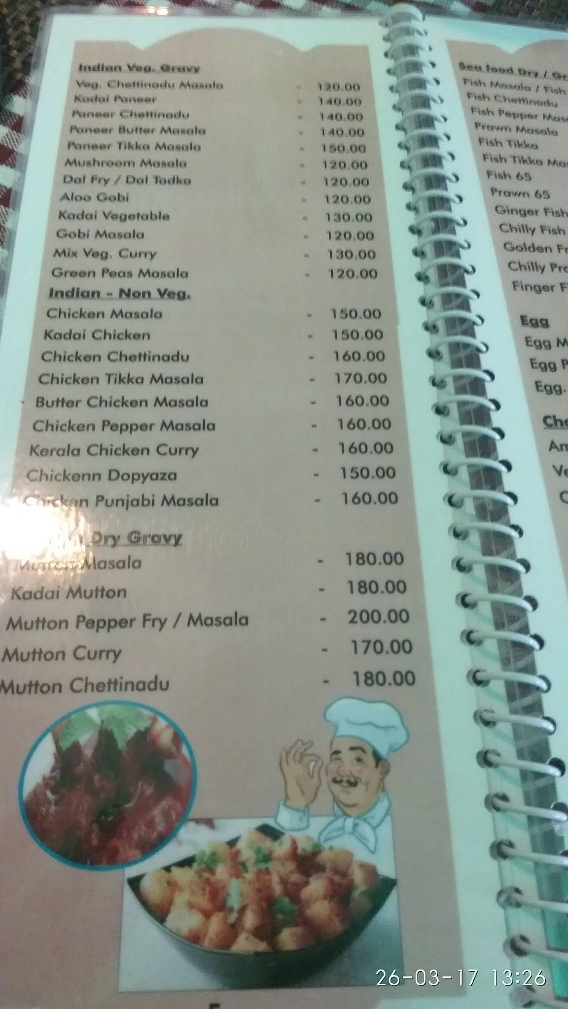Menu at Grillaz restaurant, Chennai, Multicuisine Family A/C Restaurant