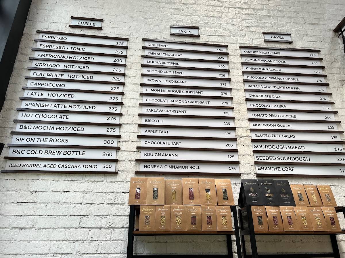 Menu at SOWL, Chennai
