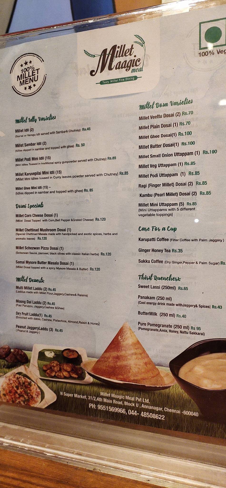 Menu at Millet Maagic Meal (Alwarpet), Chennai, 16/23