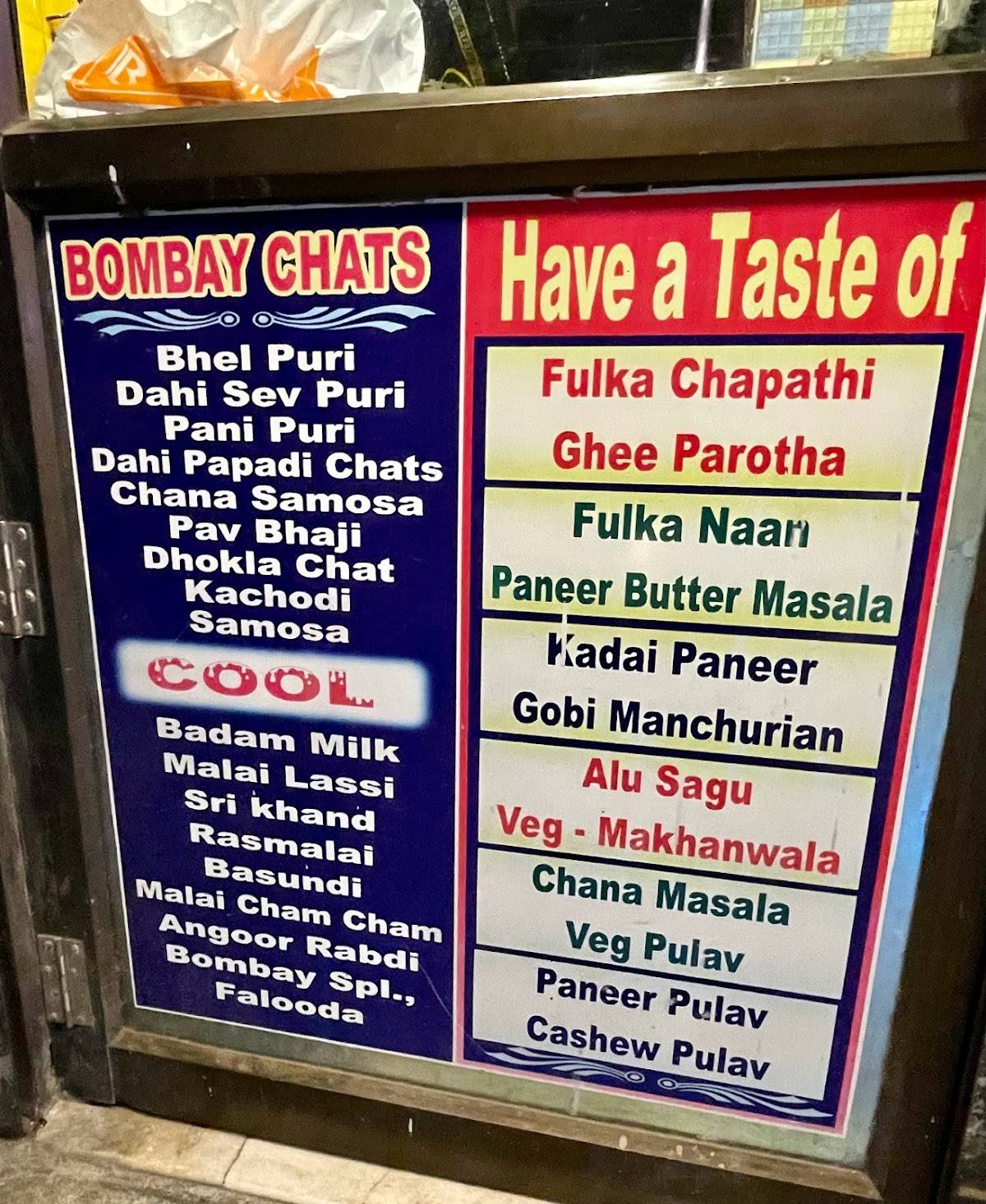 Menu at Mithai Mandir, Chennai, Shop No
