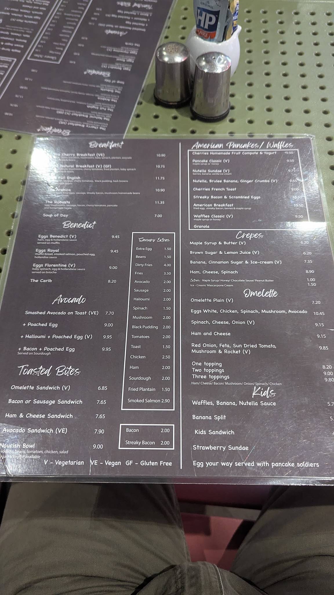 Menu at Cherries and Tea Cafe, Letchworth Garden City