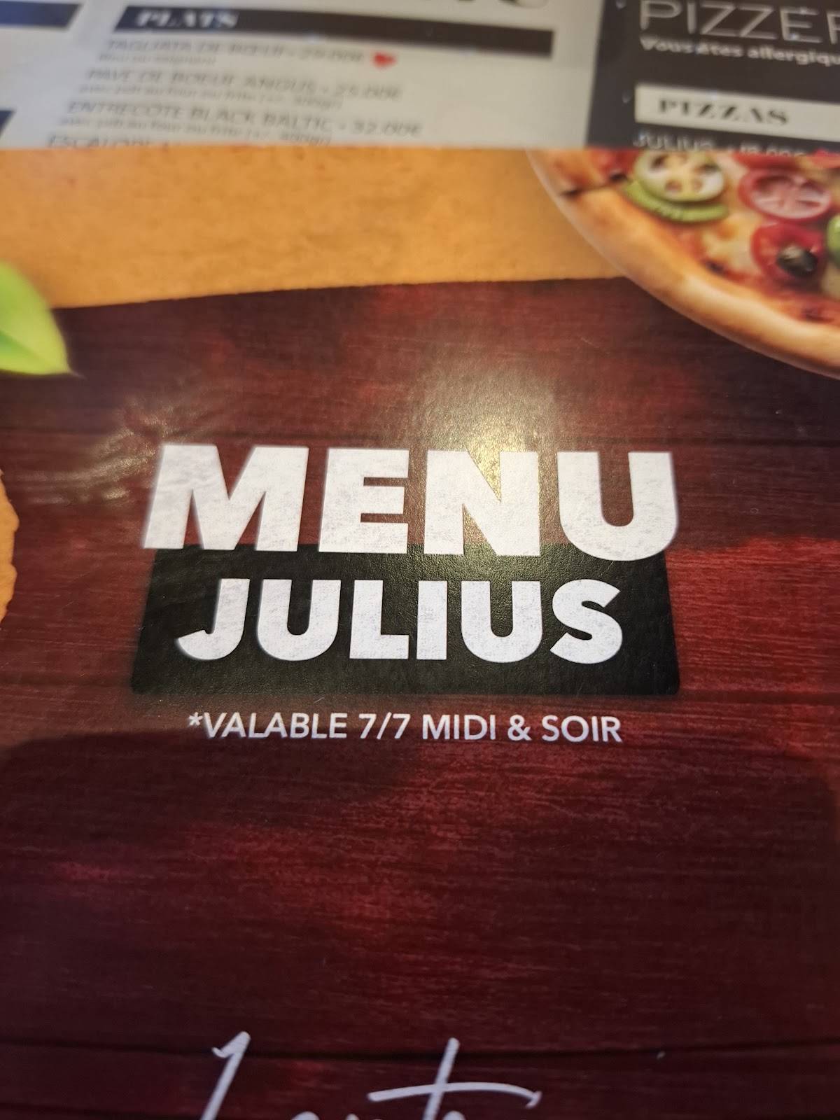 Menu au Chez Julius pizzeria, Philippeville